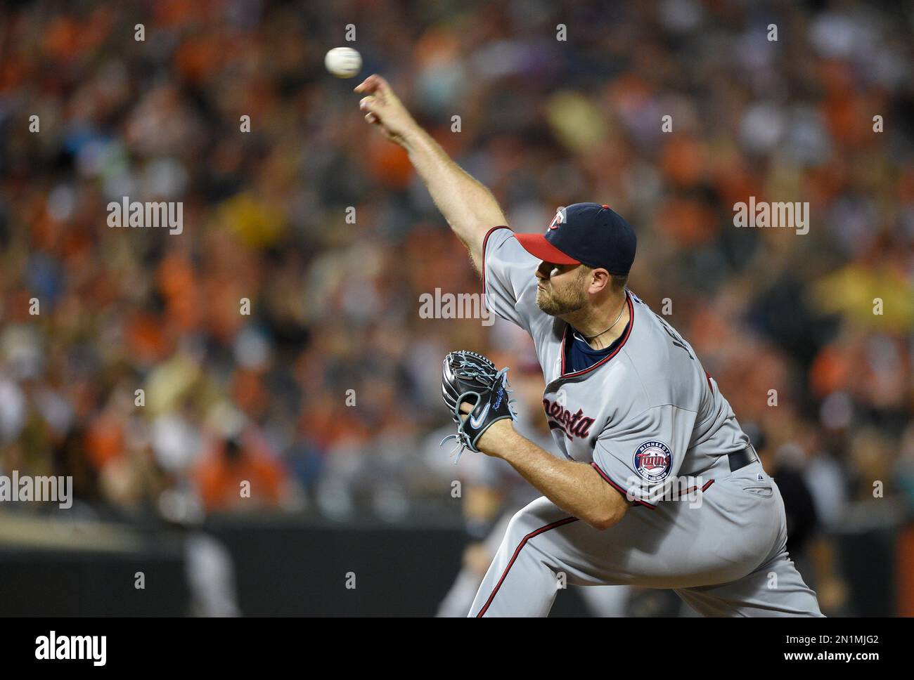 Minnesota Twins relief pitcher Kevin Jepsen (49) delivers a pitch ...