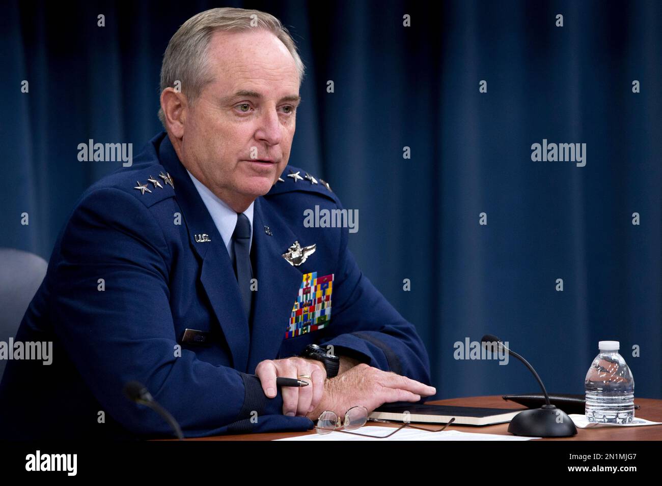 Air Force Chief of Staff Gen. Mark Welsh III speaks during a news ...