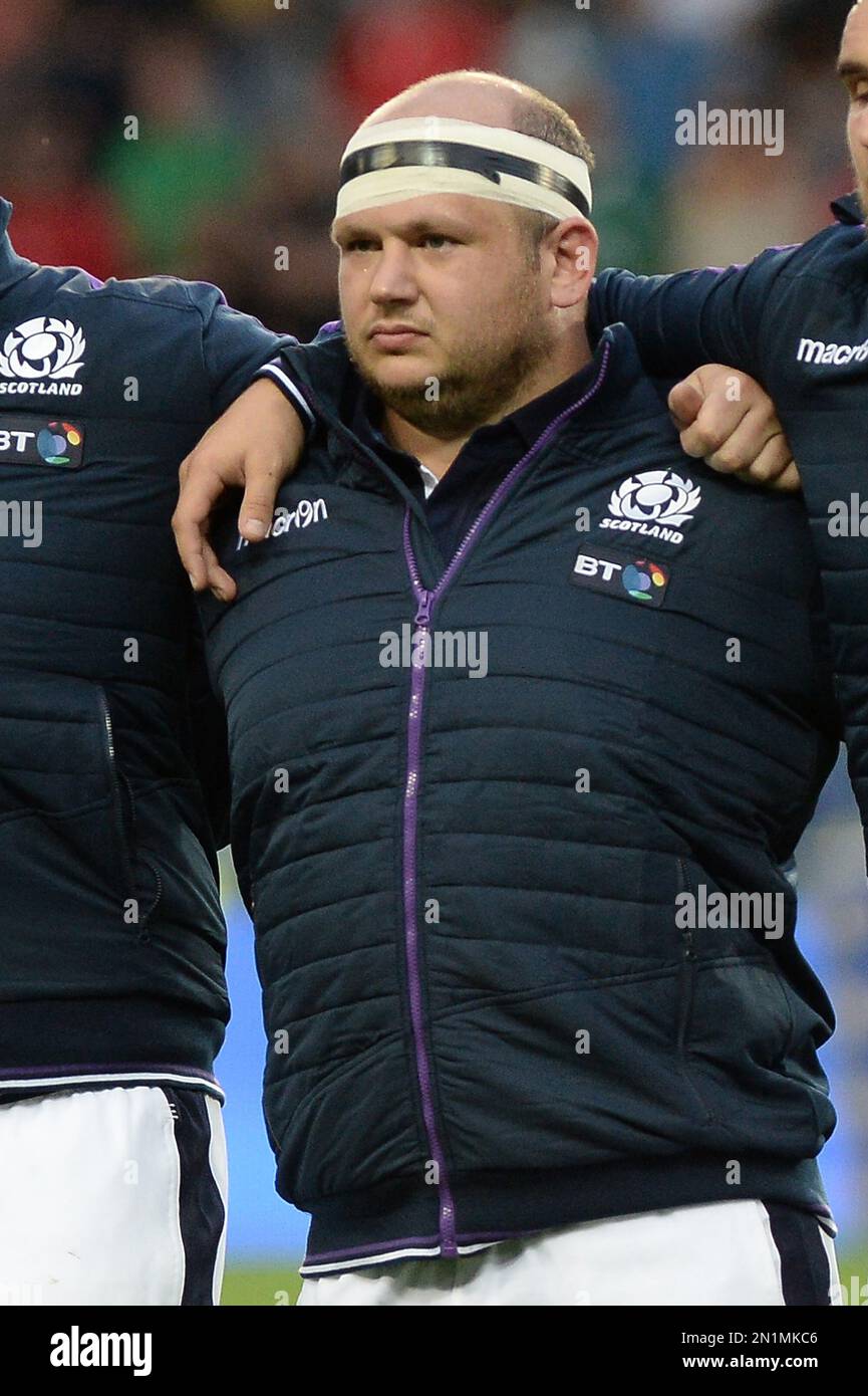 Scotland's Mike Cusack poses for photographers prior to the start of a ...