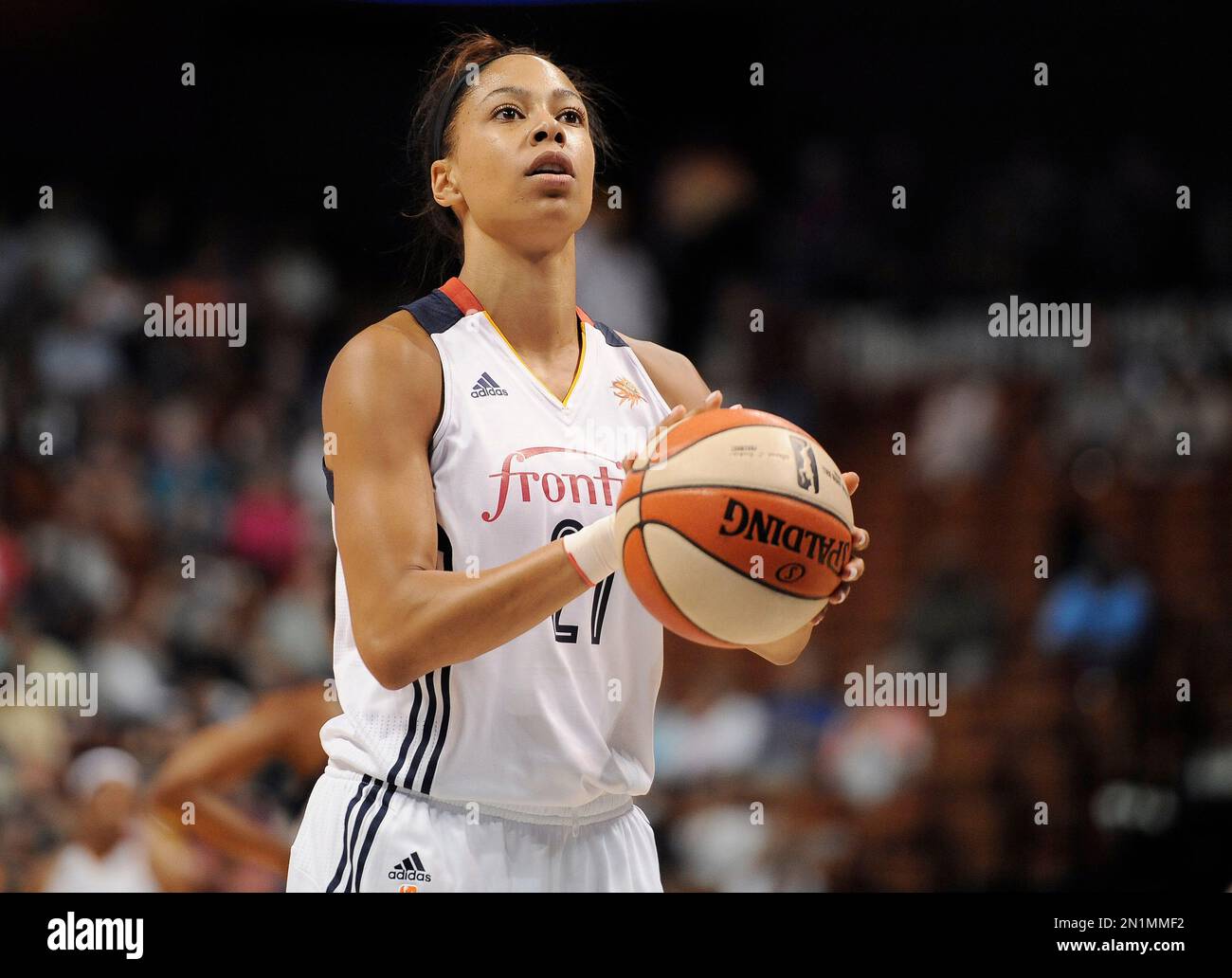Connecticut Sun’s Jennifer Lacy during the first half of a WNBA ...