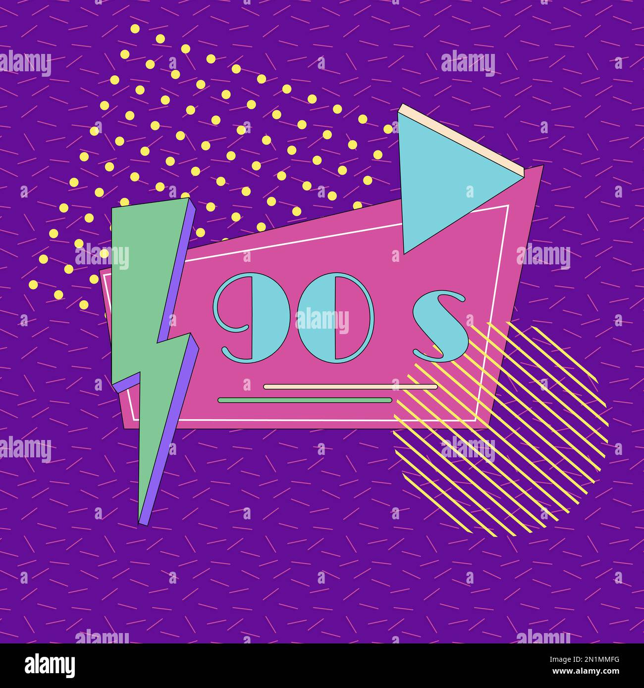 Vintage 90s vector poster. Textures in retro style Stock Vector Image ...