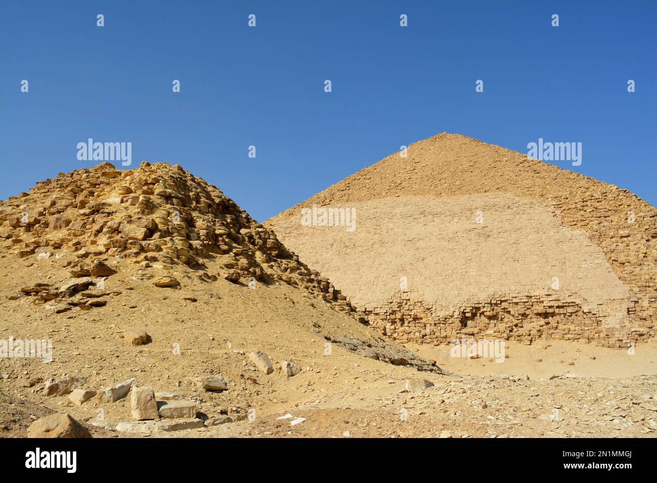 The satellite and the bent pyramids, Satellite one is located 55 meters ...