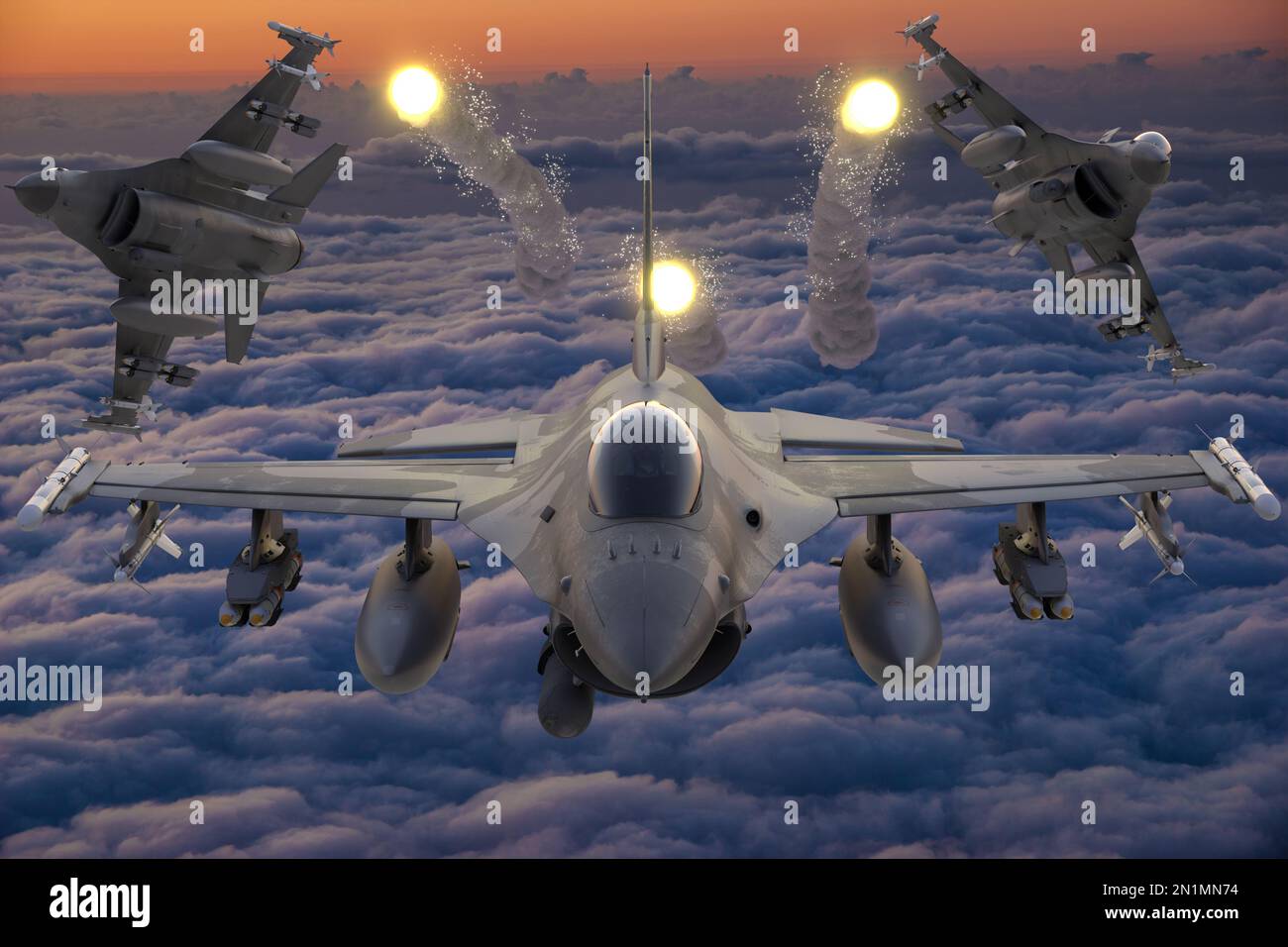 Modern combat aircraft with suspended armament Stock Photo - Alamy
