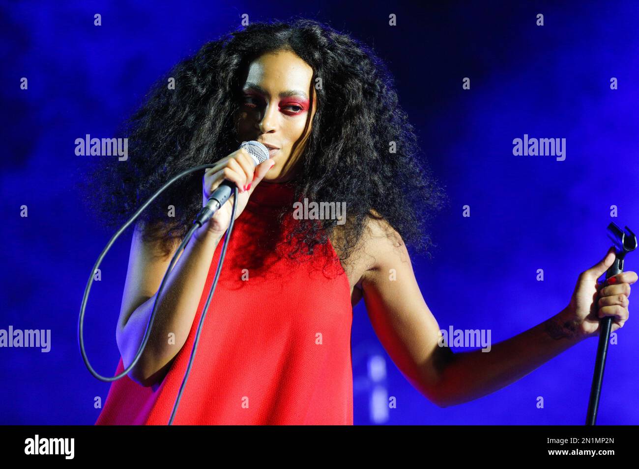 Solange performs during FYF Fest at L.A. Memorial Sports Arena ...