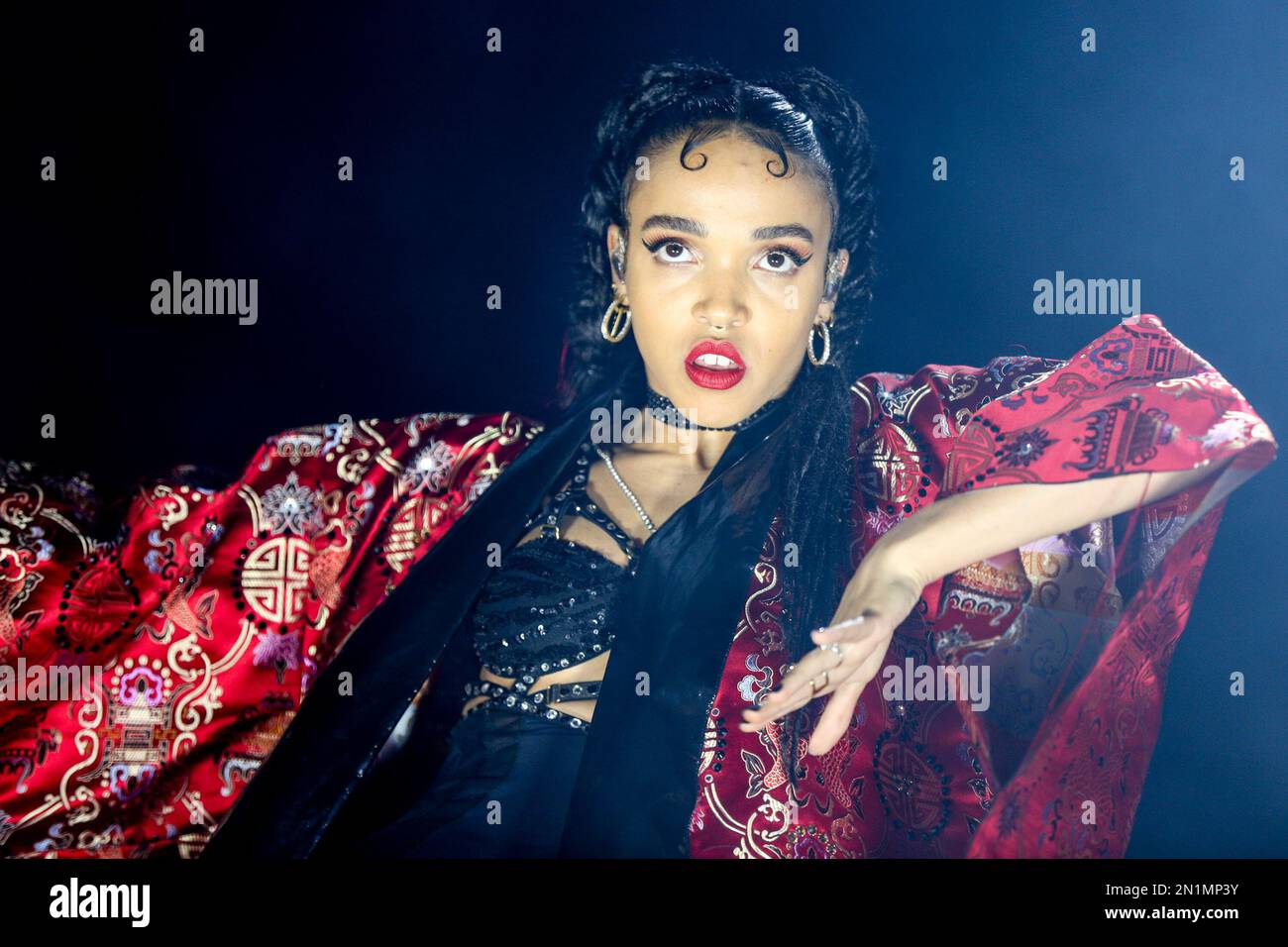 FKA twigs performs during FYF Fest at L.A. Memorial Sports Arena ...