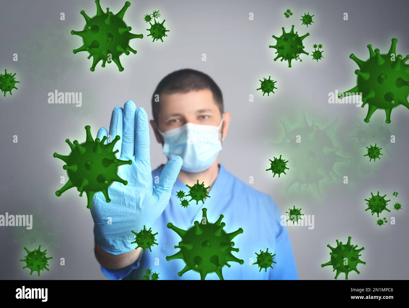 Be healthy - boost your immunity. Doctor in protective mask showing ...