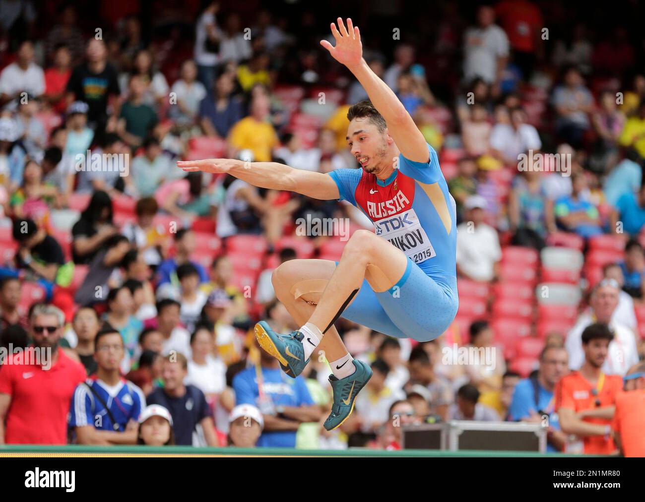 Russia's Aleksandr Menkov competes in men's long jump qualification at ...