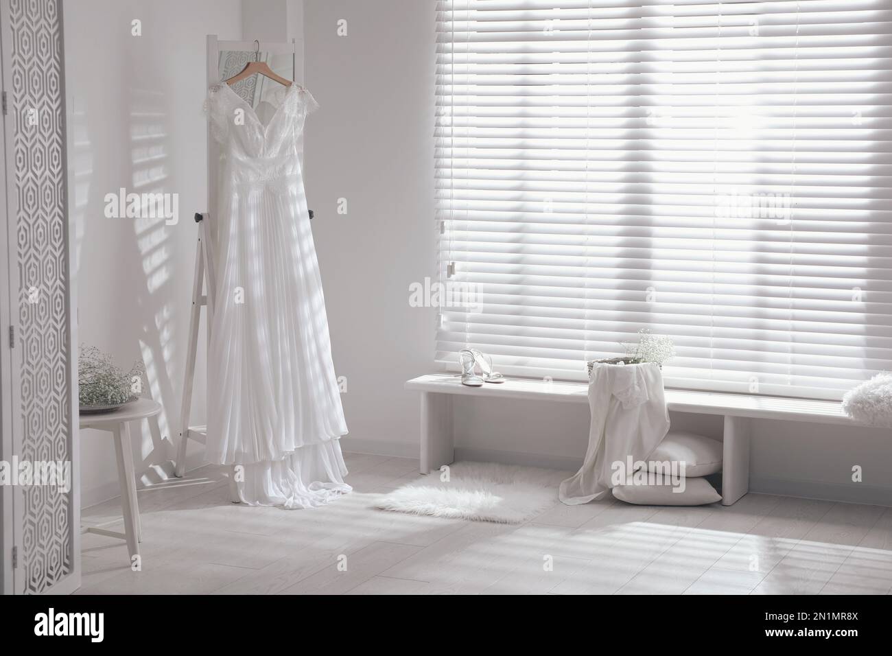 Wedding dress on mirror in hi-res stock photography and images - Alamy
