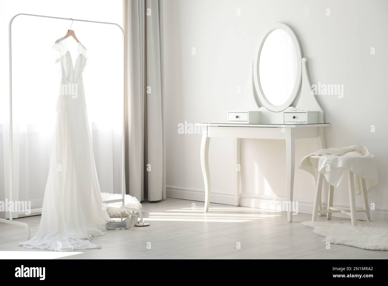 Wedding dress on mirror in hi-res stock photography and images - Alamy