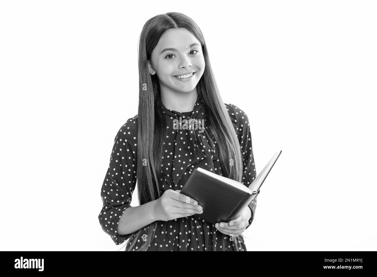 Teenager school girl study with books. Learning knowledge and kids ...