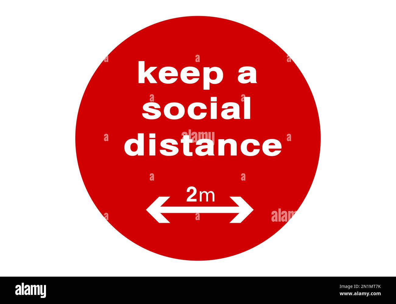 Keep a social distance - red round sign, illustration. Protection ...