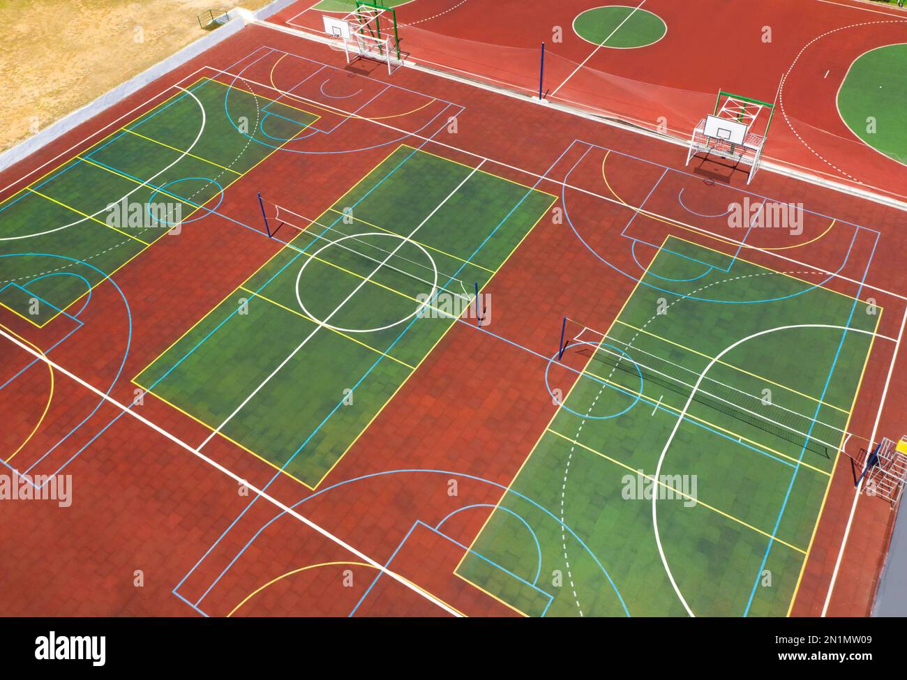 Volleyball court aerial hi-res stock photography and images - Alamy
