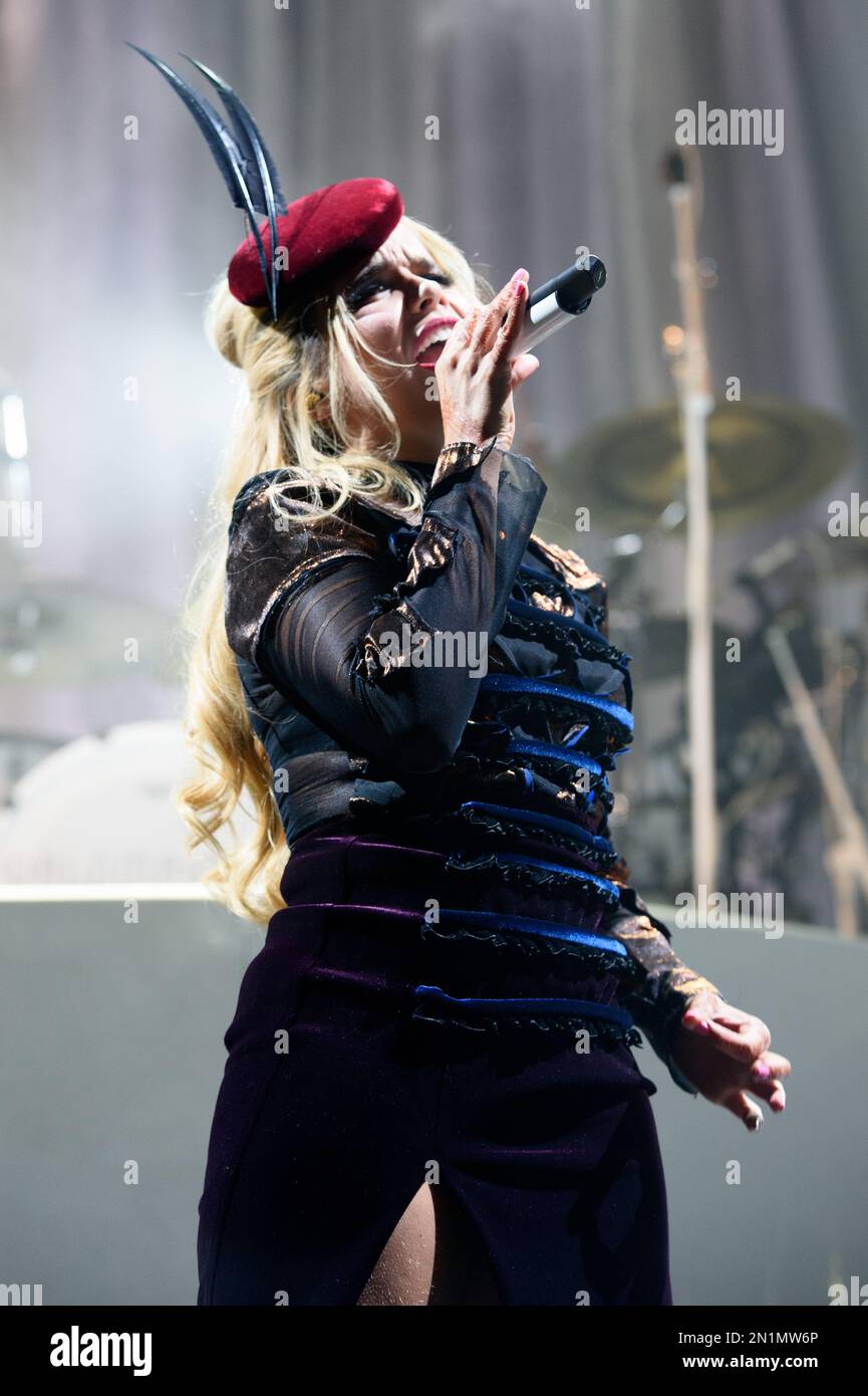 British singer Paloma Faith performs on stage during V Festival 2015 at ...