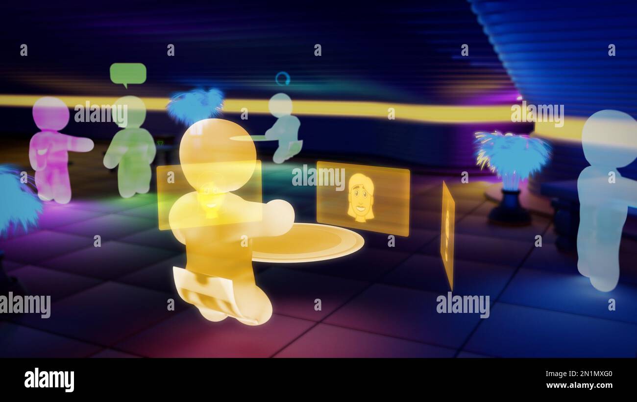 Meta 3d avatar media hi-res stock photography and images - Alamy