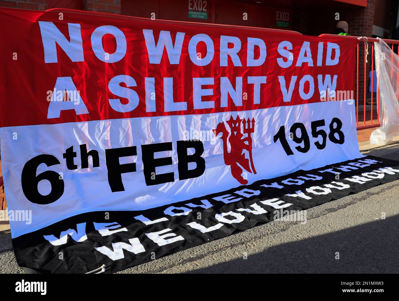 Flag commemorating the Busby Babes as Manchester United mark the 65th ...