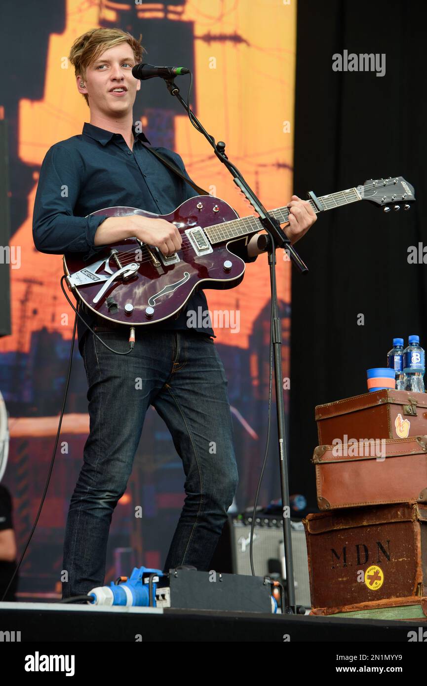 British singer George Ezra performs on stage during V Festival 2015 at ...
