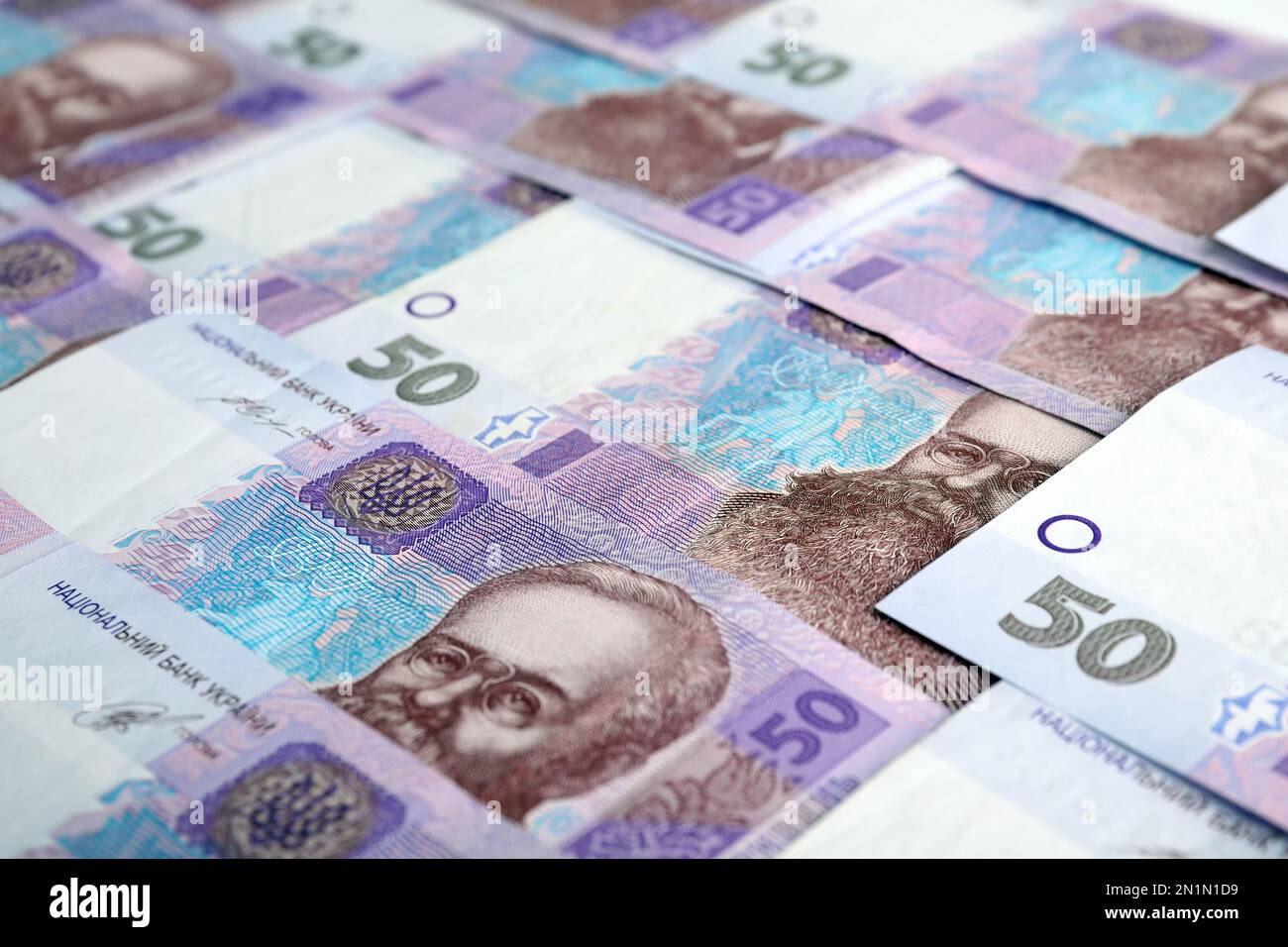 Closeup view of Ukrainian money as background. National currency Stock ...