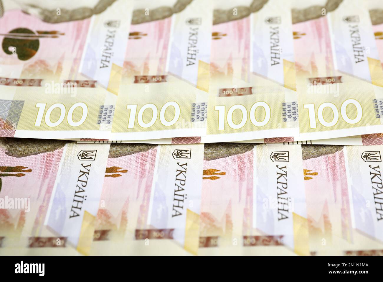Closeup view of Ukrainian money as background. National currency Stock ...