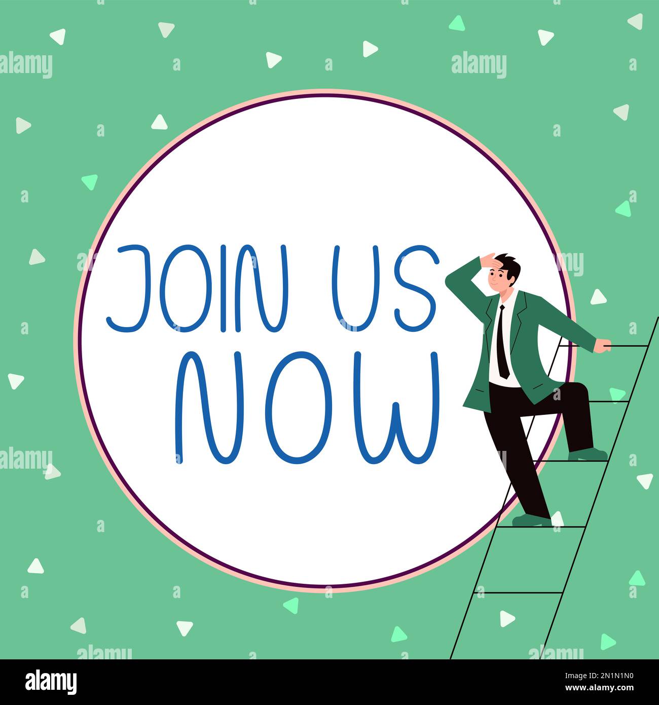 Text showing inspiration Join Us Now. Business overview enroll ...