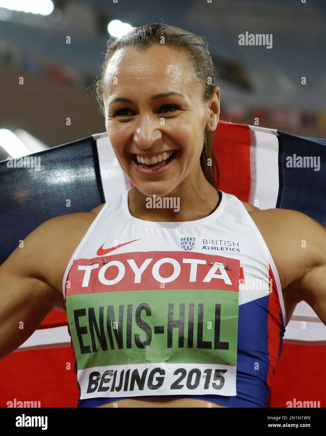 Gold medalist Britain's Jessica Ennis-Hill celebrates after the ...