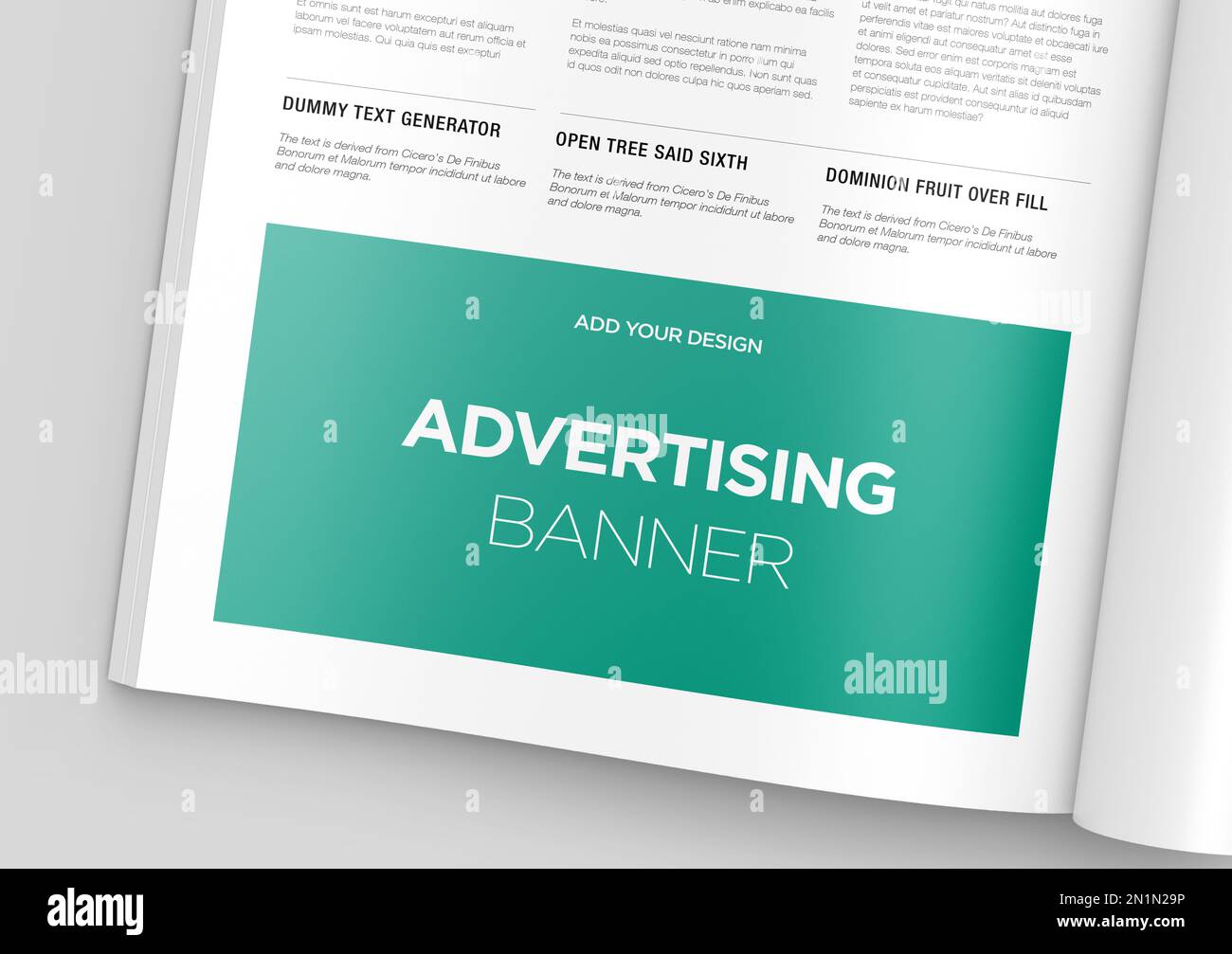 Newspaper Advertising Magazine Brochure Mockup 3D Rendering White ...