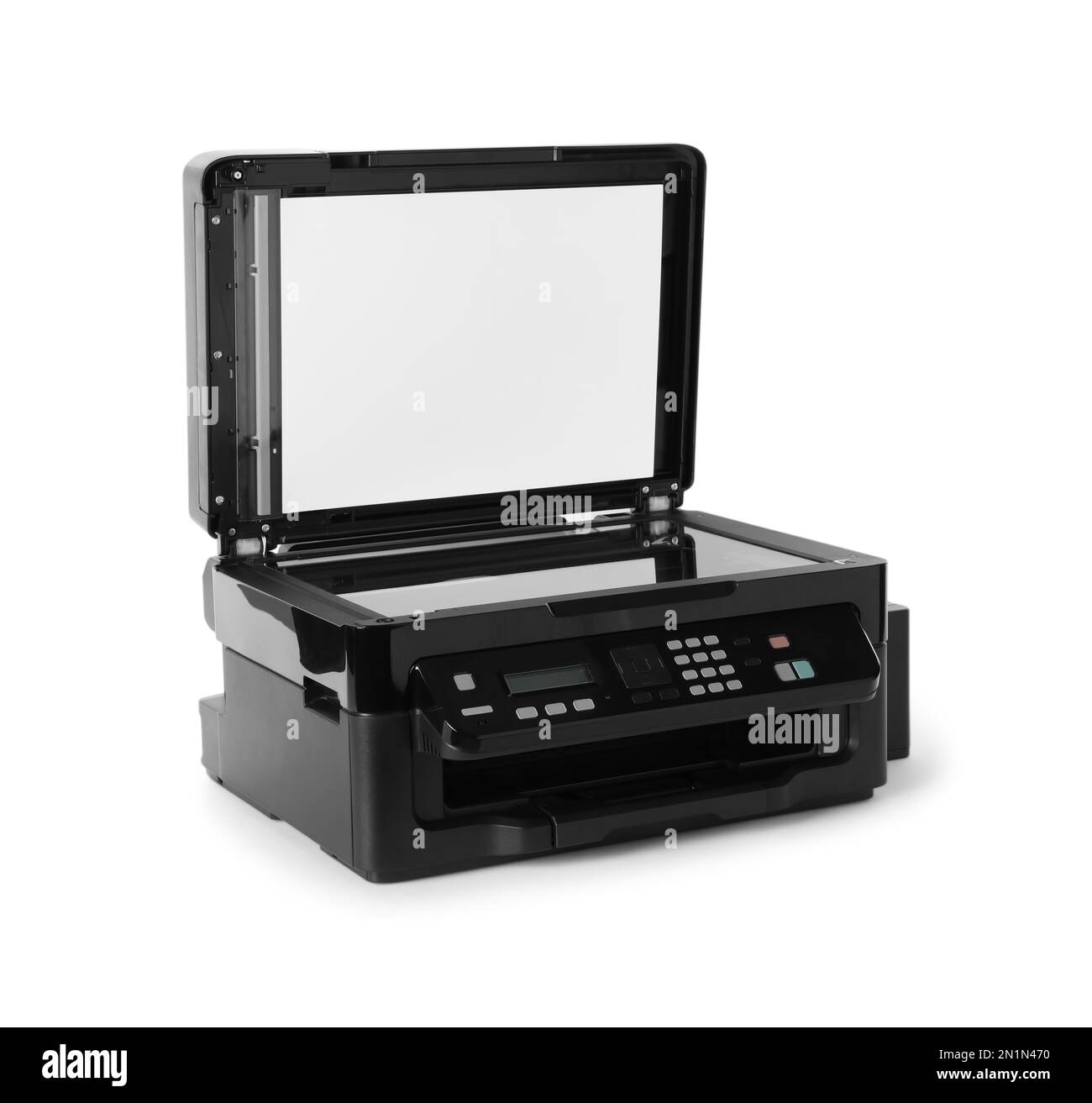New open multifunction printer isolated on white Stock Photo - Alamy