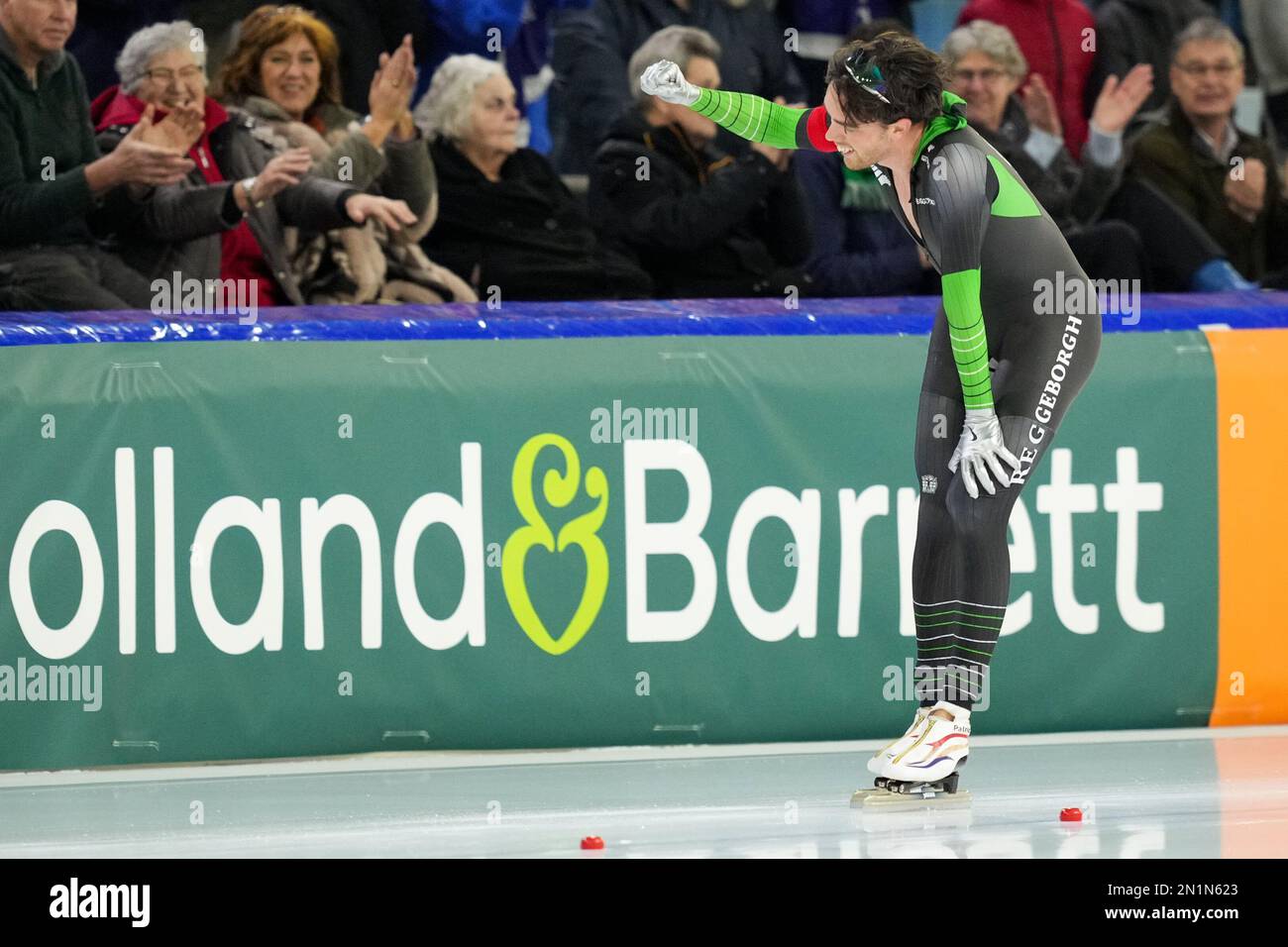 HEERENVEEN, NETHERLANDS - FEBRUARY 5: Patrick Roest of Team Reggeborgh ...