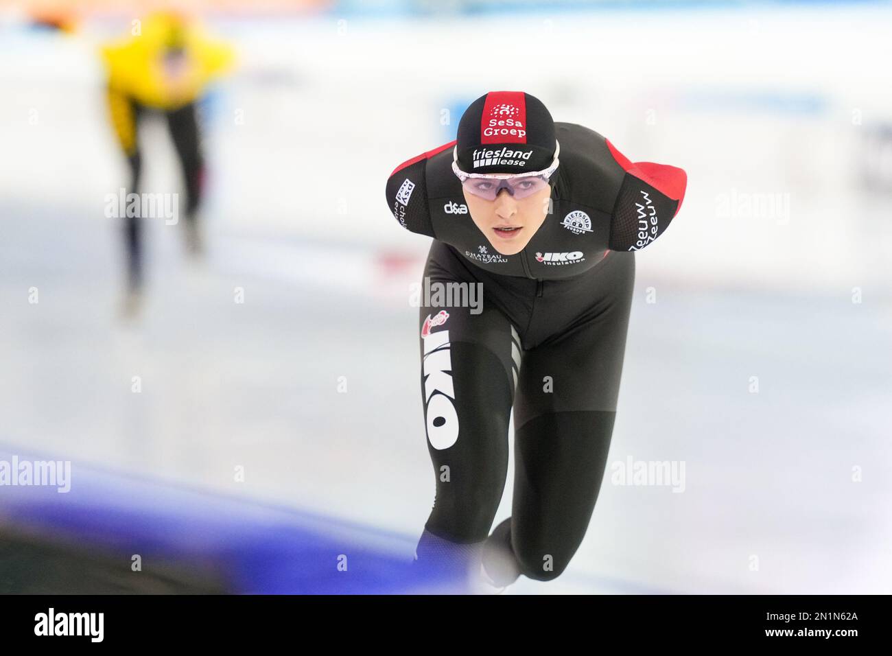 HEERENVEEN, NETHERLANDS - FEBRUARY 5: Robin Groot of Team IKO competing ...