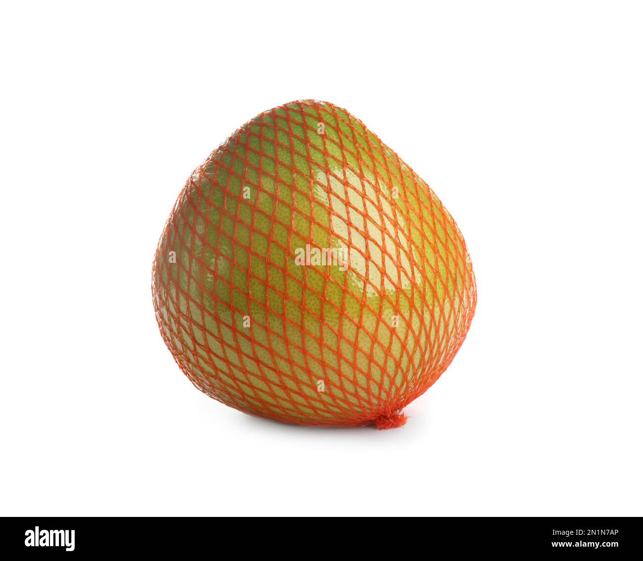 Fresh pomelo fruit in mesh isolated on white Stock Photo - Alamy