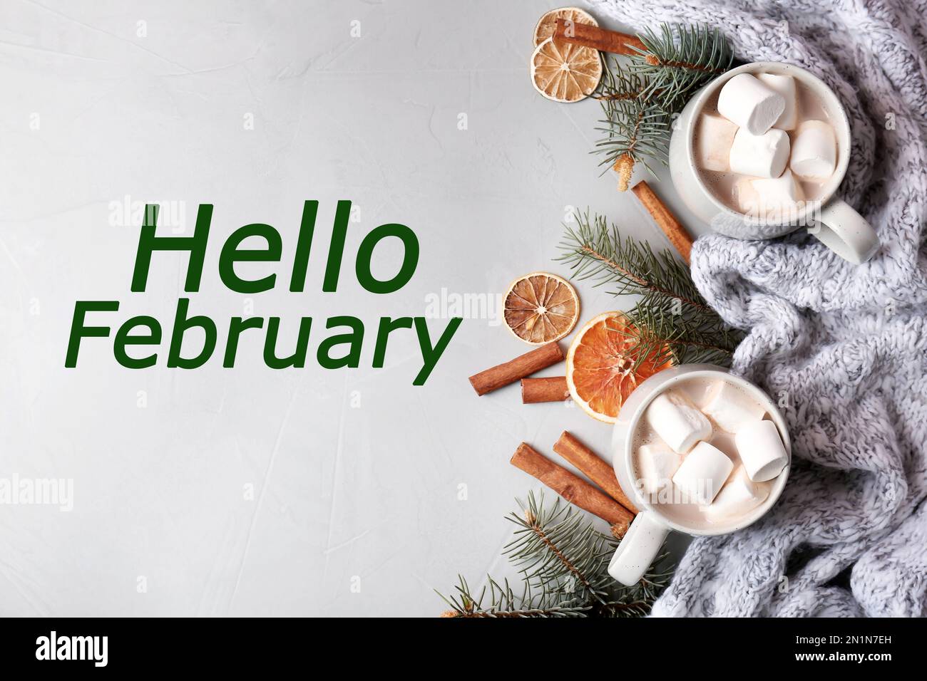Hello february hi-res stock photography and images - Alamy