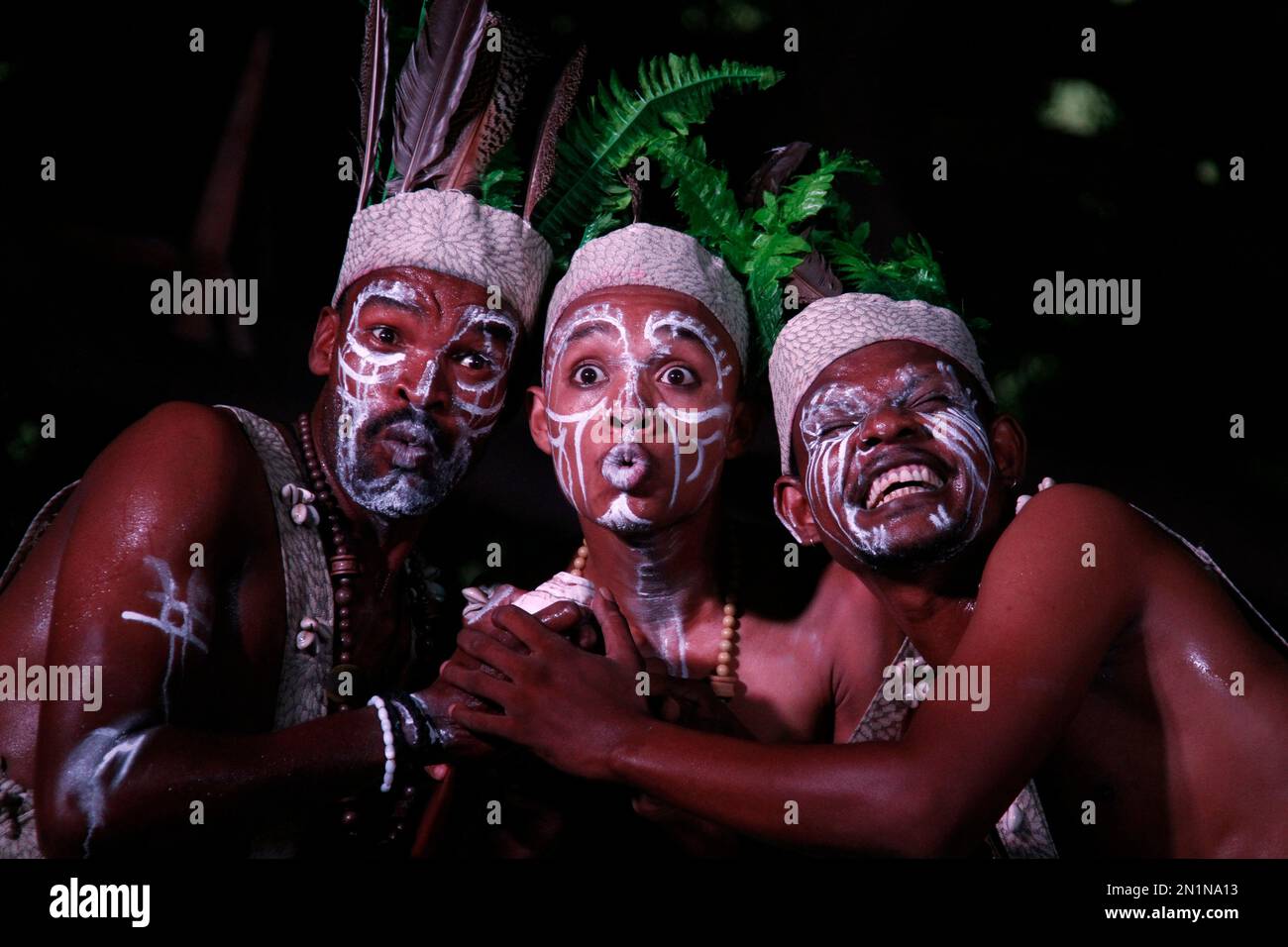 Folk dancers perform Siddi Dhamal, a unique dance form of the Siddi ...