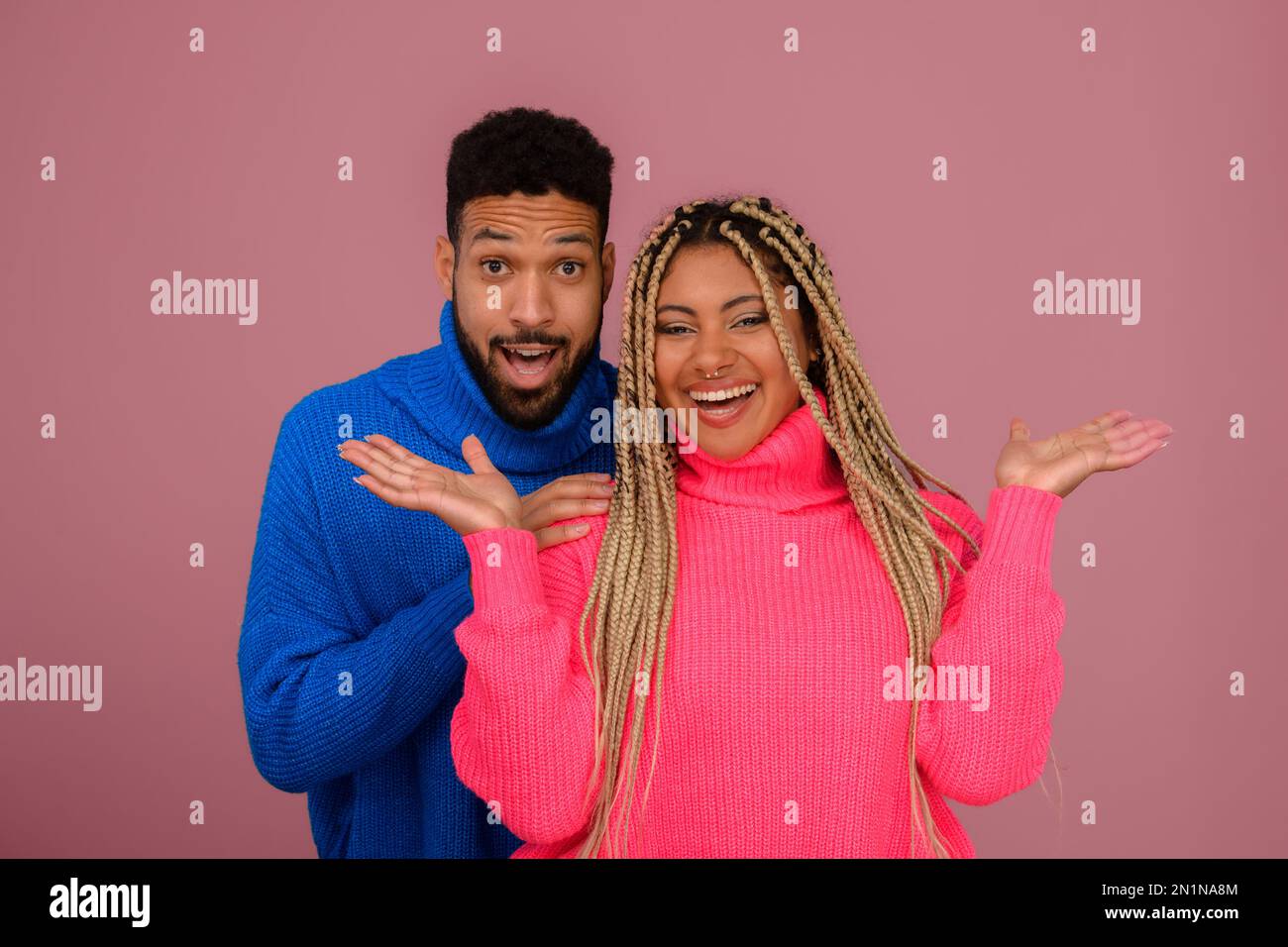 Portrait of two multiracial friends, concept of diversity and ...