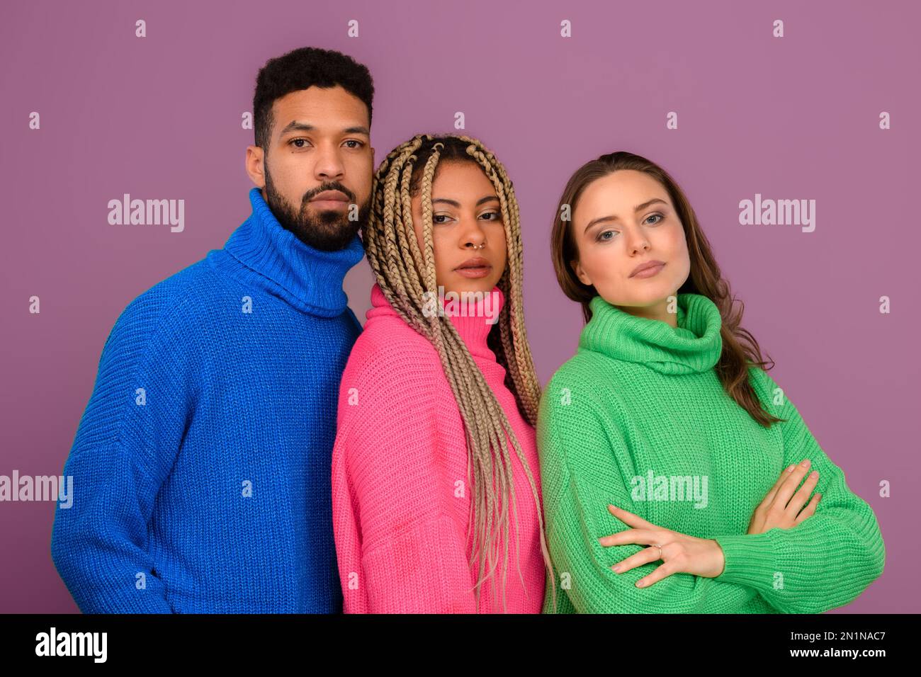 Portrait of group of multiethnic friends, concept of diversity and ...