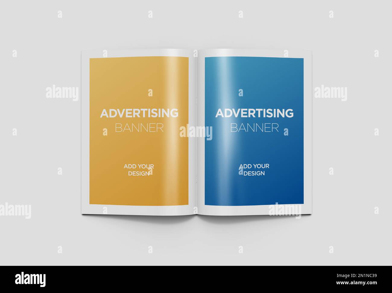 Newspaper Advertising Magazine Brochure Mockup 3D Rendering White ...