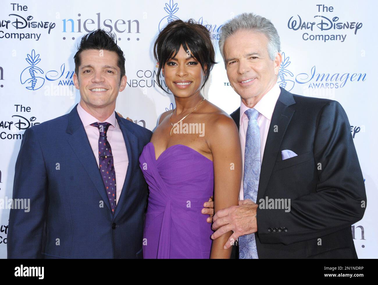 Jonathan Del Arco, from left, Kearran Giovanni and Tony Denison arrive ...