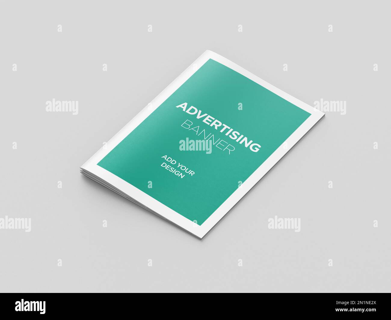 Newspaper Advertising Magazine Brochure Mockup 3D Rendering White ...