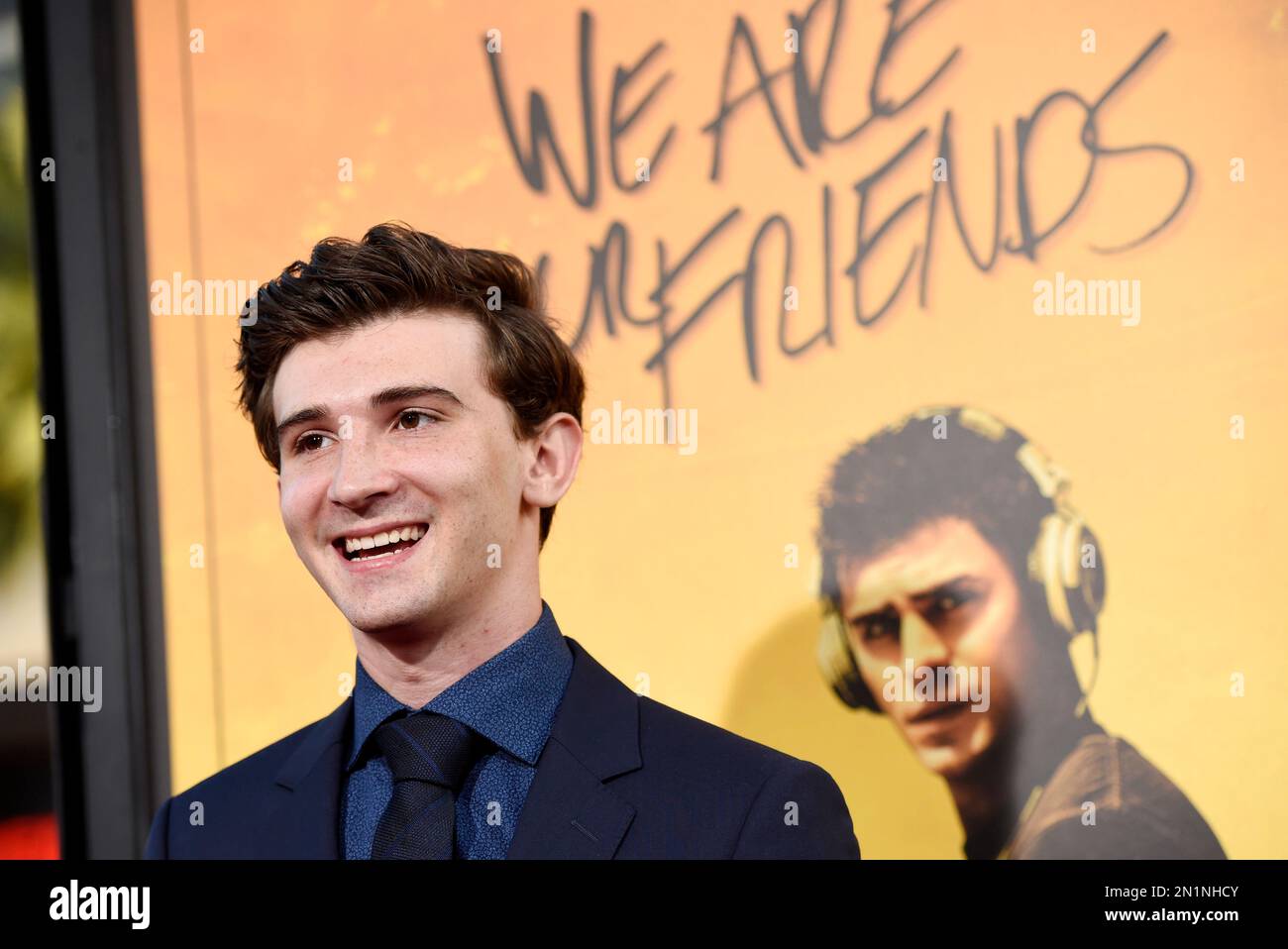 Alex Shaffer, a cast member in "We Are Your Friends," arrives at the ...