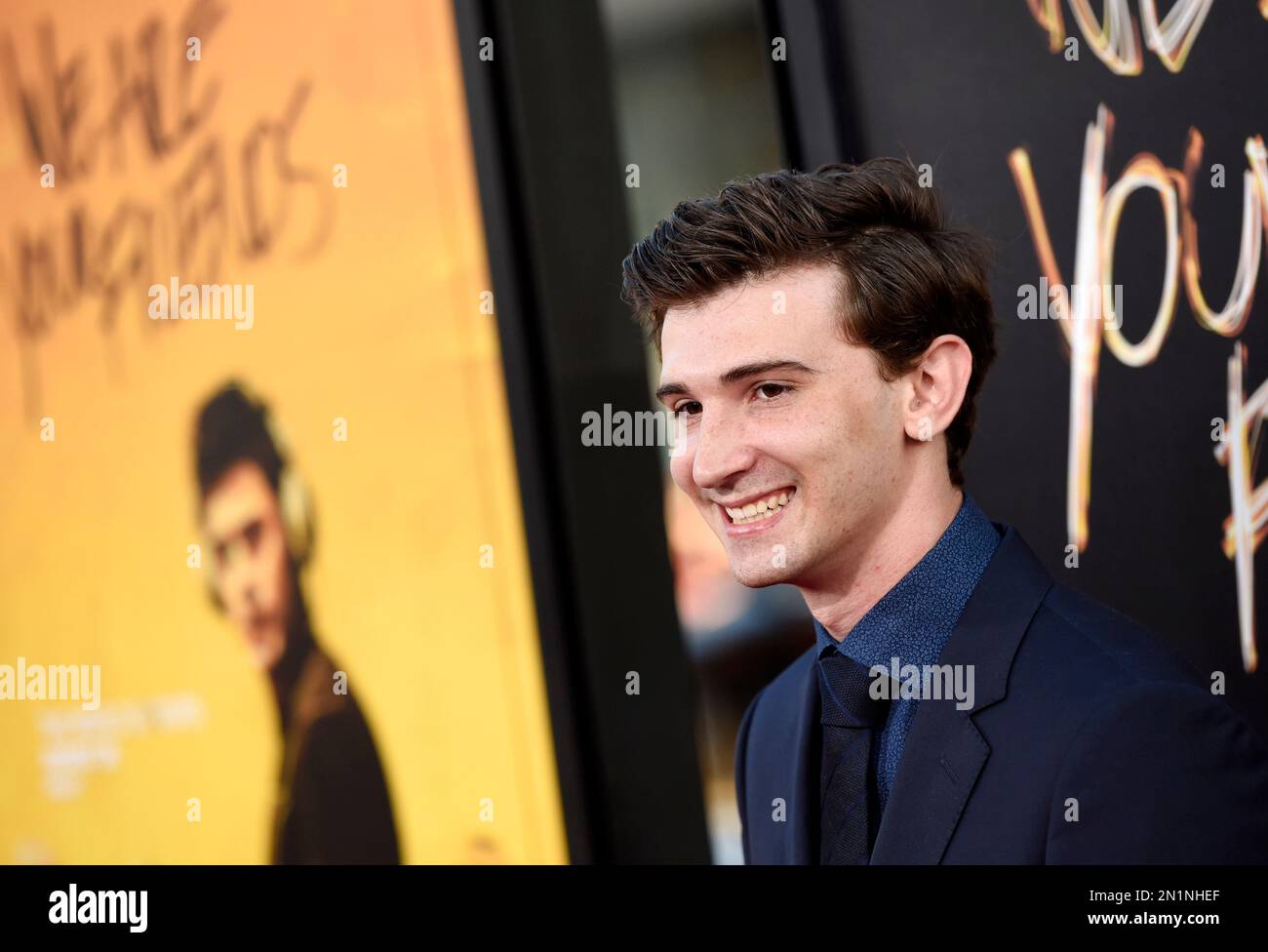 Alex Shaffer, a cast member in "We Are Your Friends," arrives at the ...