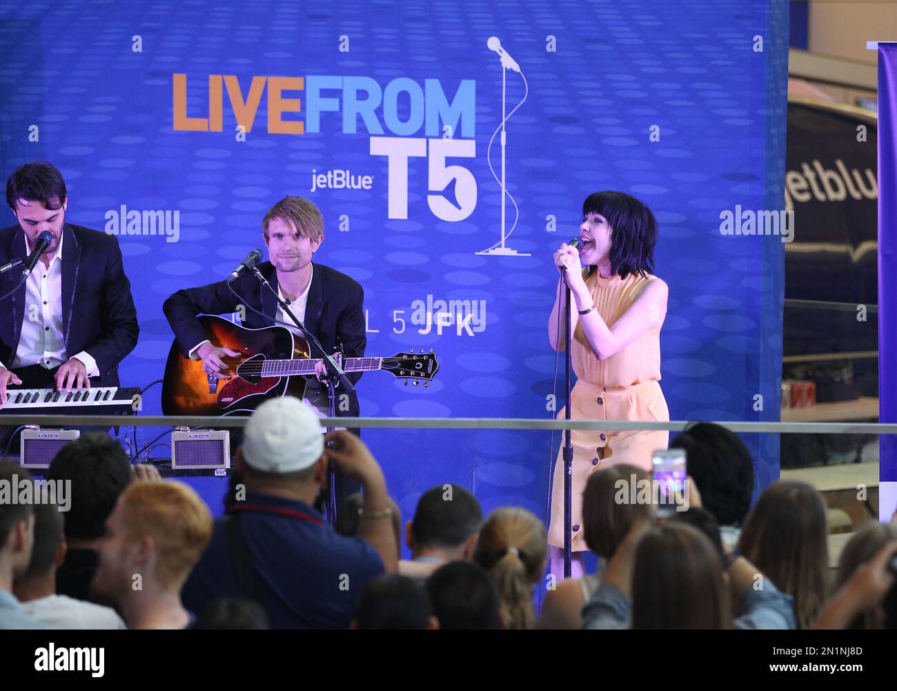 Singer Carly Rae Jepsen, right, performs songs from her new album, "E ...