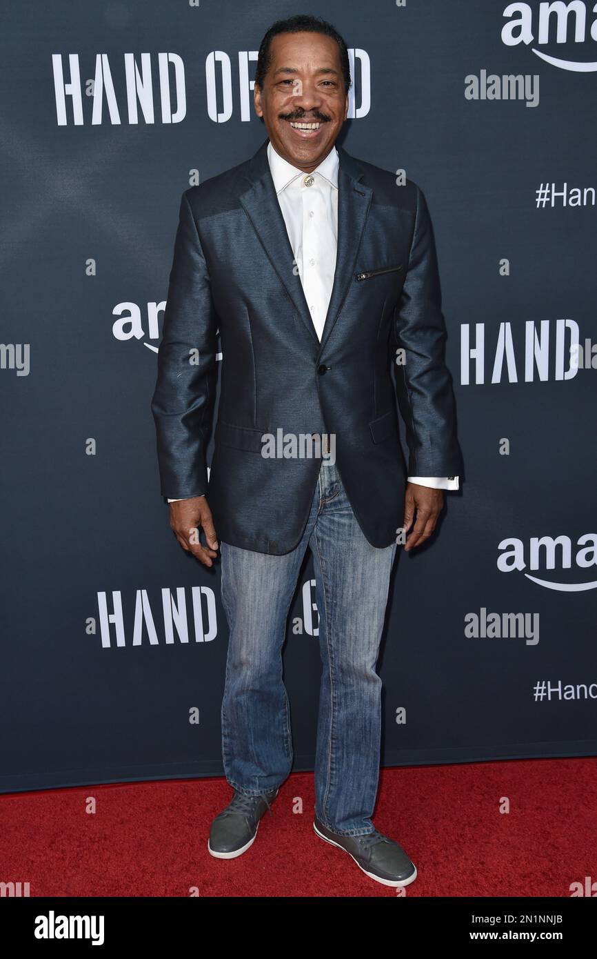 Obba Babatunde arrives at the Premiere of "Hand of God" held at the Ace ...