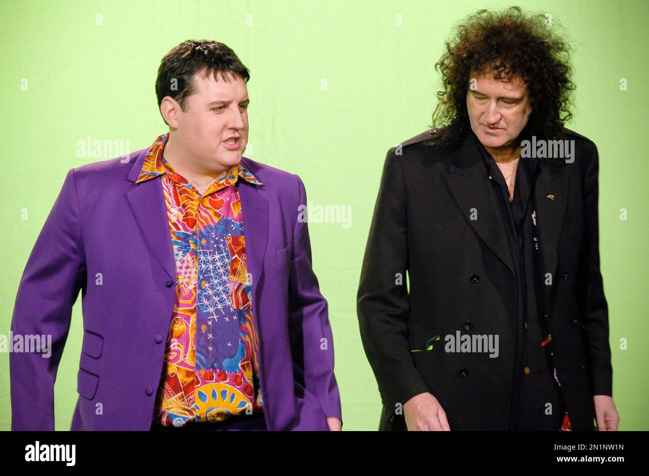 Peter Kay photographed on the treadmill with Queen's Brian May during ...