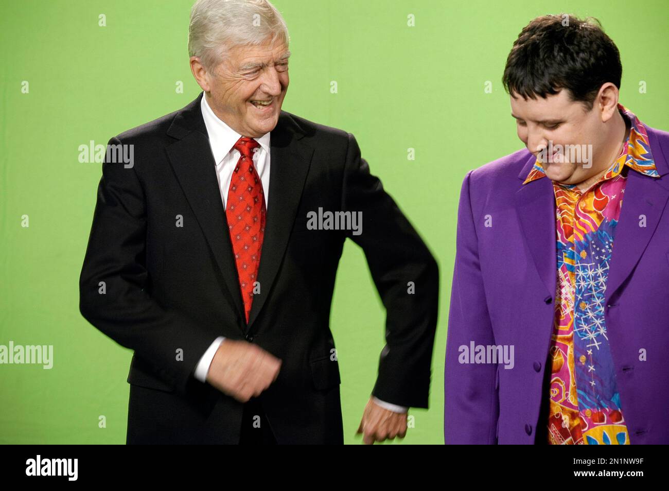 Michael Parkinson photographed with Peter Kay during his iconic 2005 ...