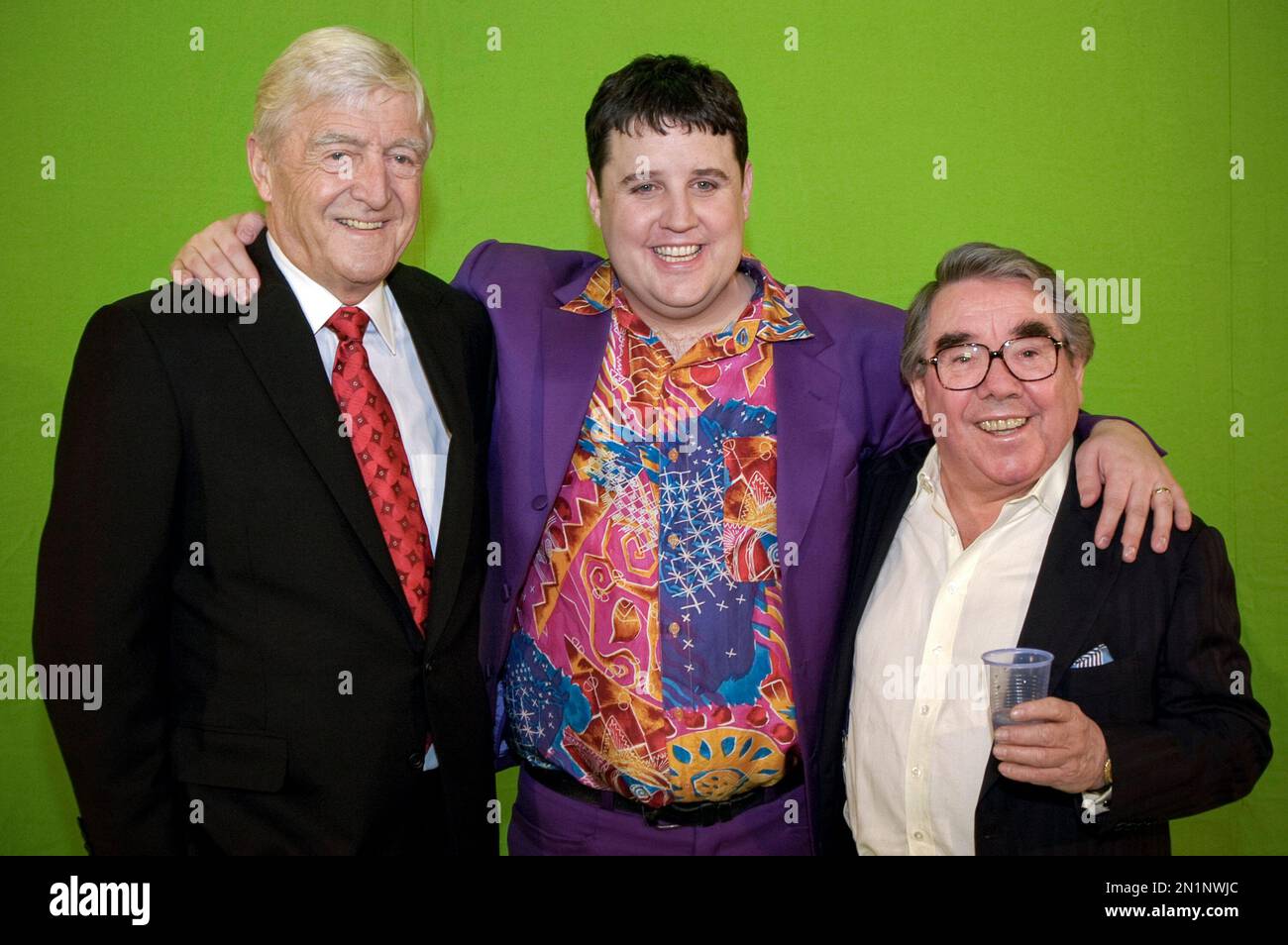 Michael Parkinson and Ronnie Corbett photographed with Peter Kay at the ...