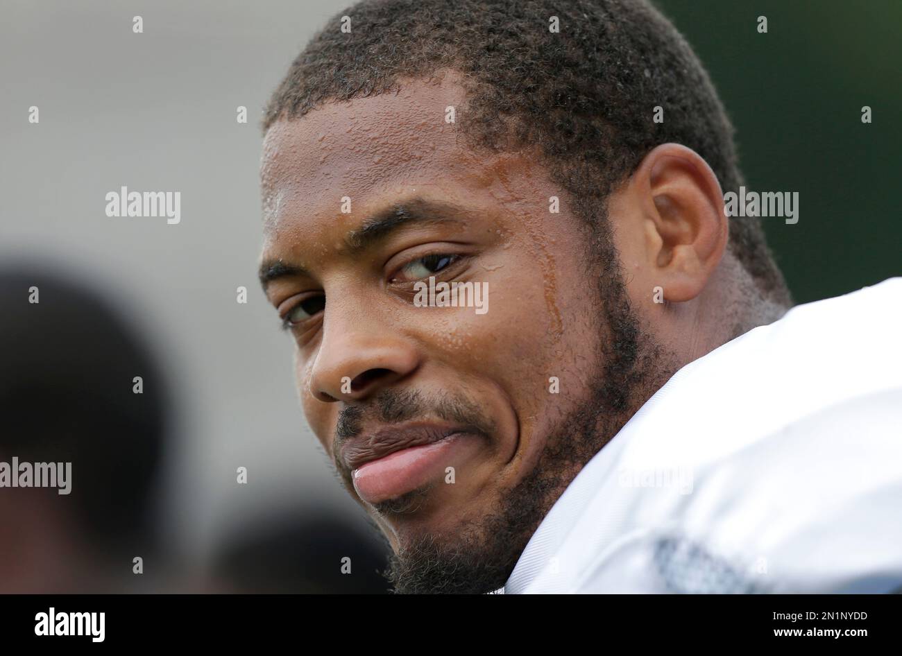 In this Aug. 10, 2015 photo, North Carolina's Nazair Jones smiles ...