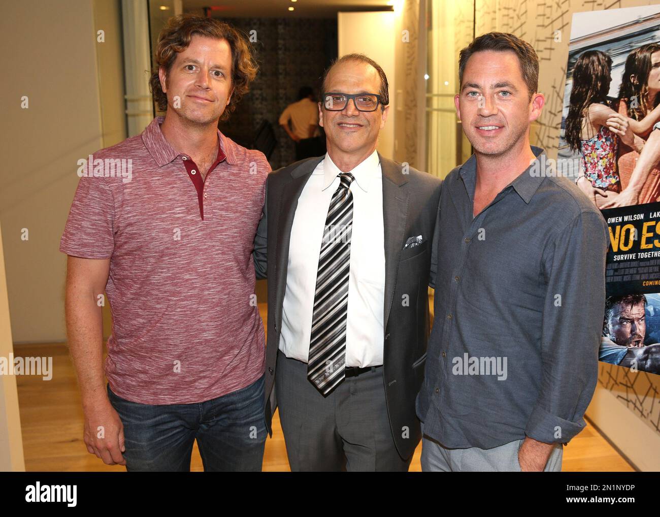 John Erick Dowdle, Director and Writer, and from left, Gary Michael Walters, CEO Bold Films, and ...