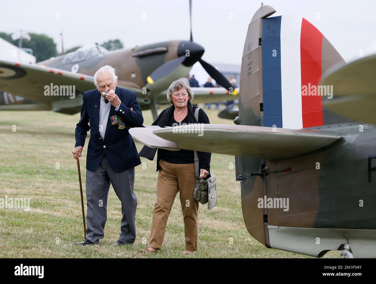 Battle of Britain Hurricane pilot veteran Tony Pickering and his wife ...