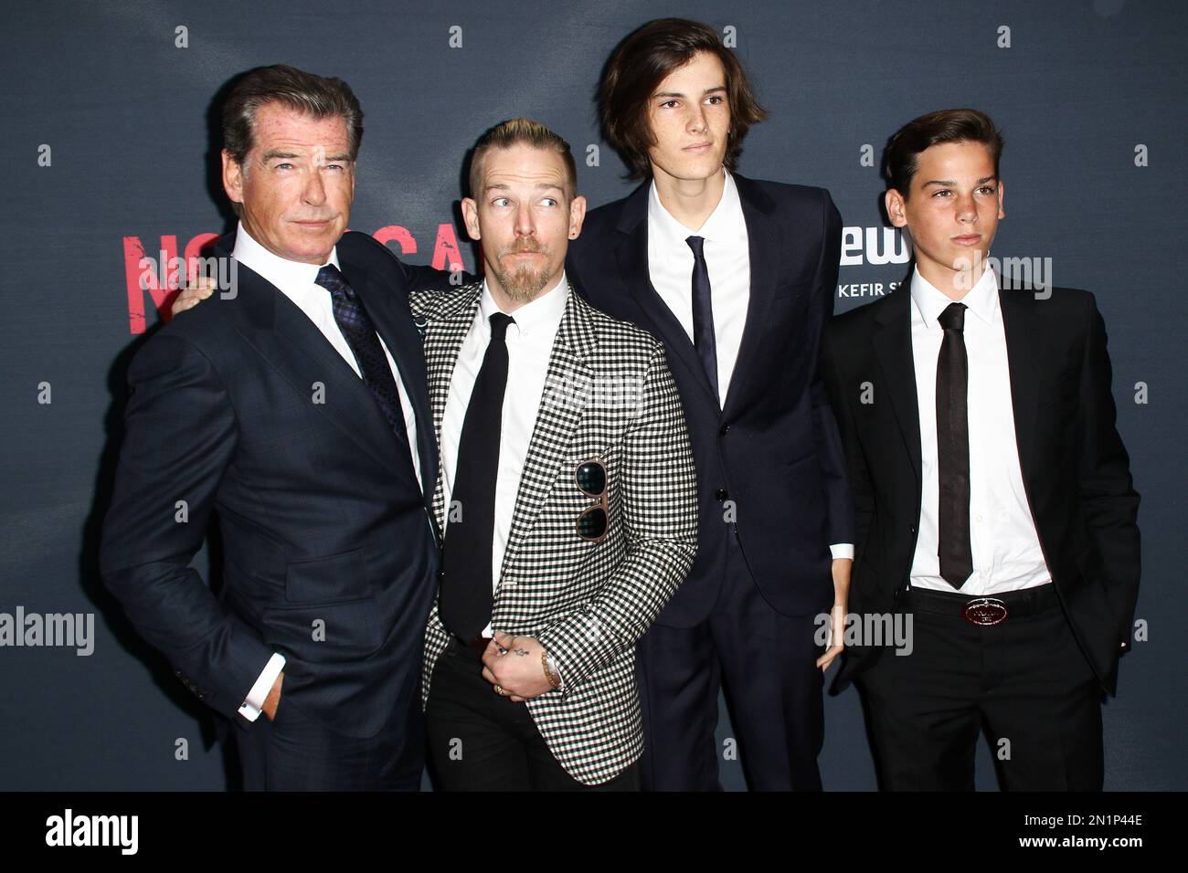 Pierce Brosnan, from left, Sean Brosnan, Dylan Brosnan and Christopher ...