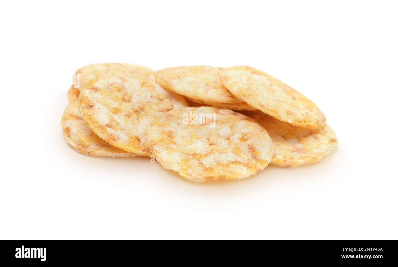 Heap of natural corn chips isolated on white Stock Photo - Alamy