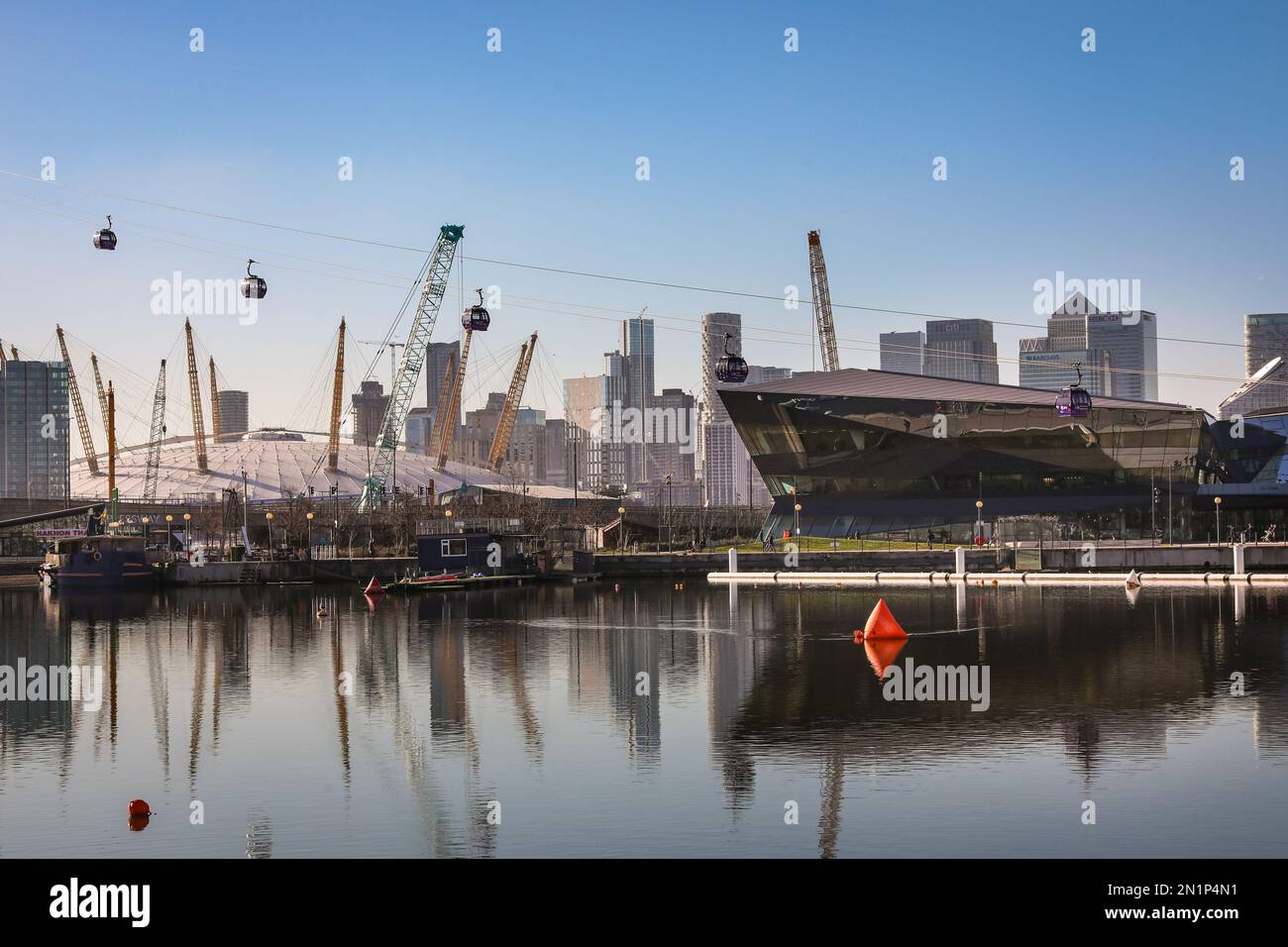 London, UK. 06th Feb, 2023. Cabins of the IFS Cloud cable car seem to ...