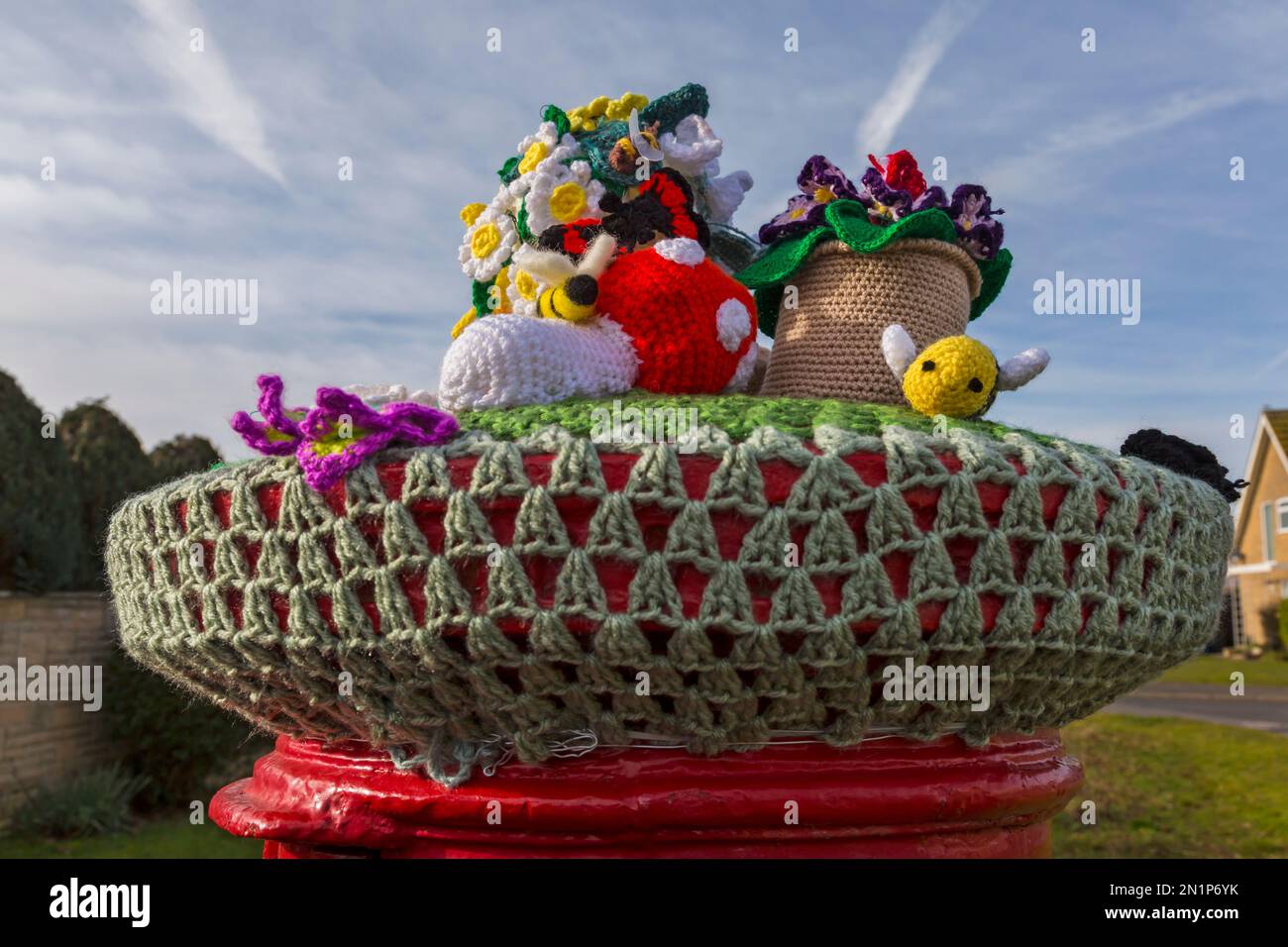 Spring Easter themed postbox topper in Poole, Dorset UK - post box ...